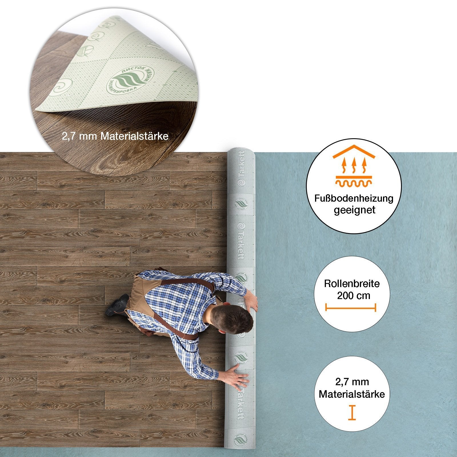 Revêtement de sol CV Bartek Oak | Raymond | Coupe sur mesure | Différe ...